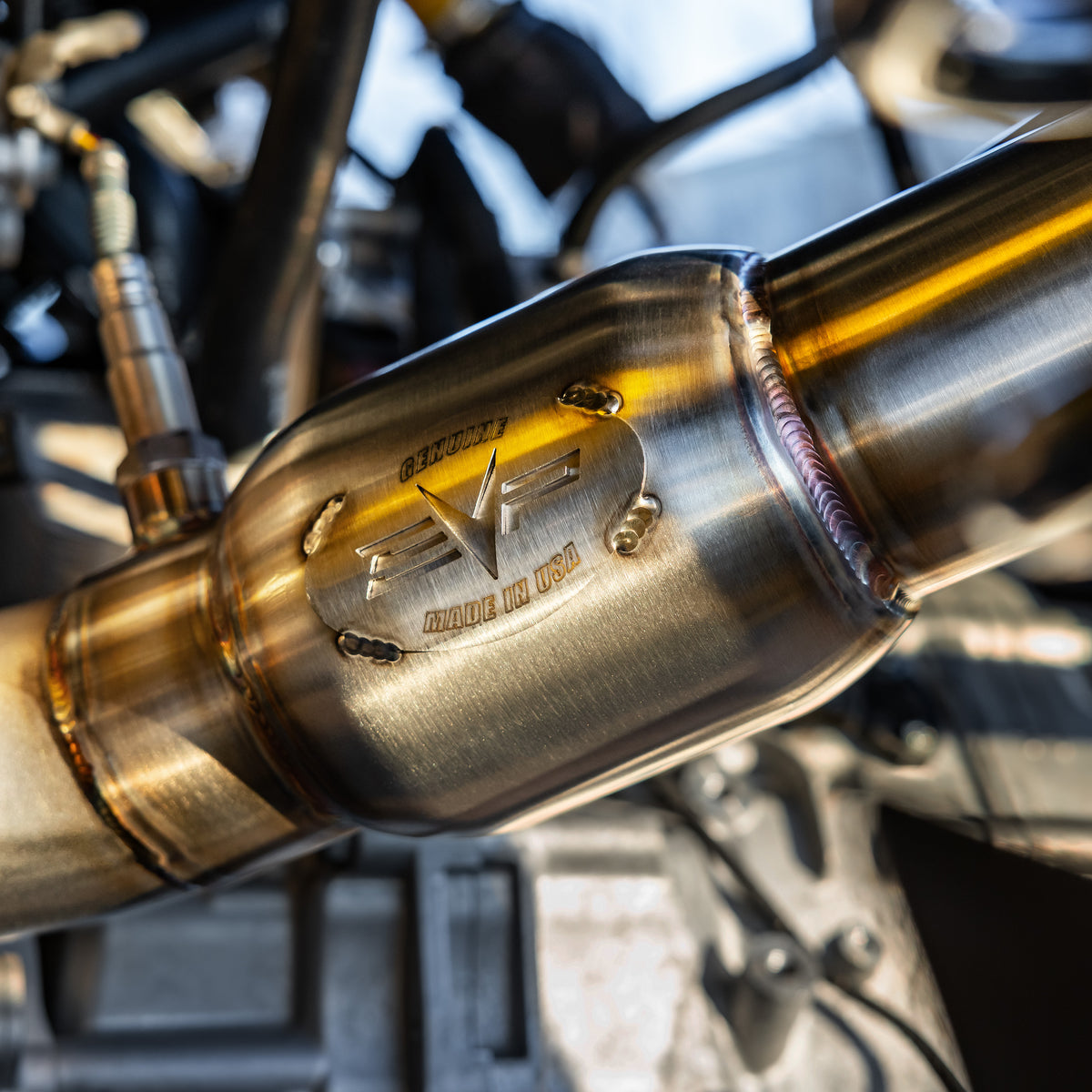 EVP Racing 3 Inch Down Pipe with Bullet Muffler for Can-Am Maverick R ...