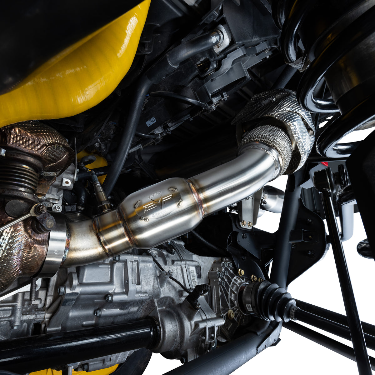 EVP Racing 3 Inch Down Pipe with Bullet Muffler for Can-Am Maverick R ...