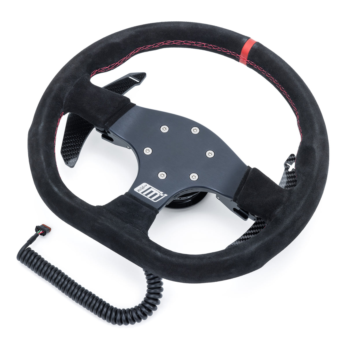 EVP.MOde Race Steering Wheel with Carbon Fiber Paddles and Quick-Relea ...