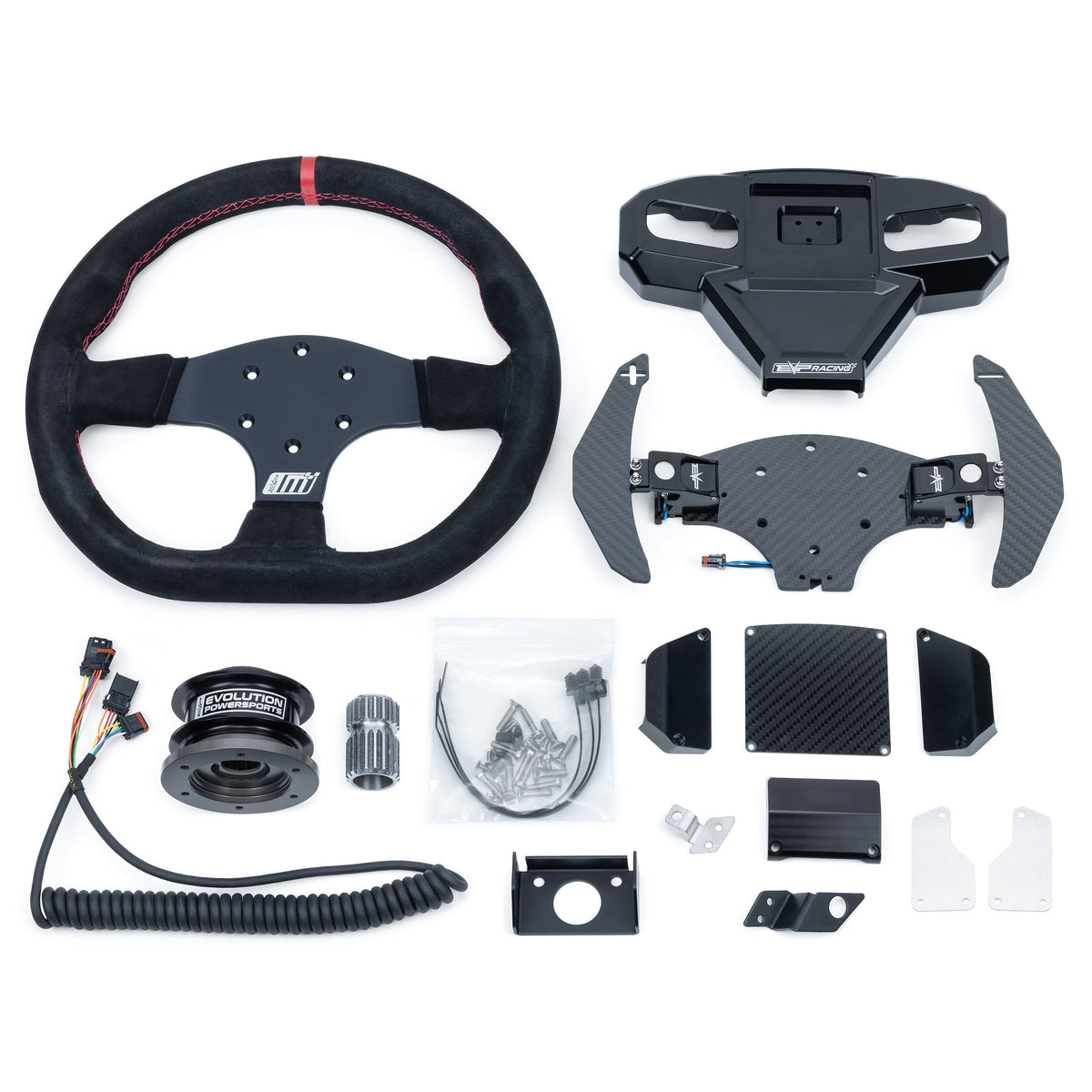 EVP.MOde Multifunction Steering Wheel with Carbon Fiber Paddles and Qu ...